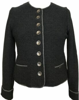 Geiger 73610 Woman's Tracht Walk Jacket in 9050 Charcoal with Grey Trim ...